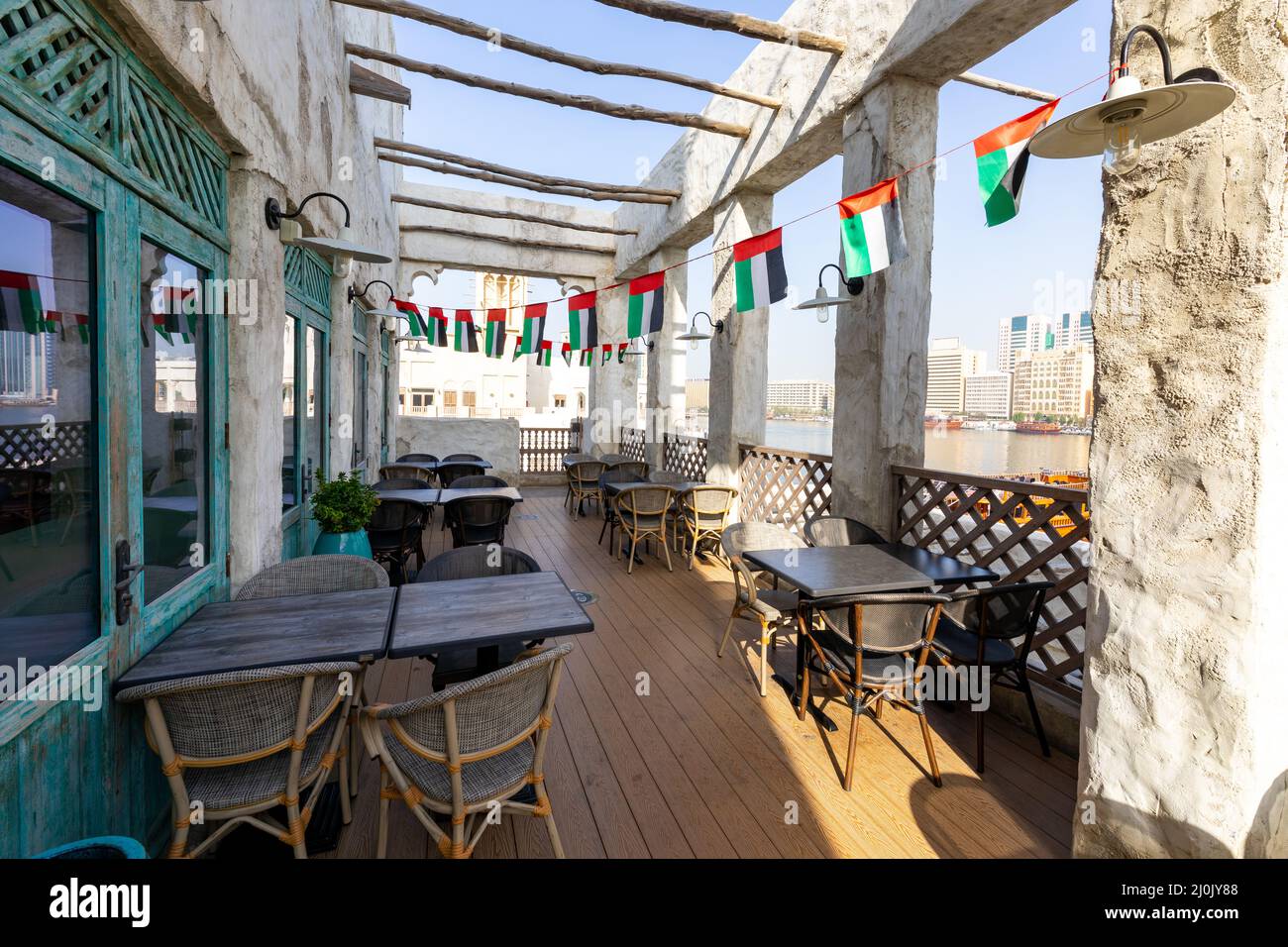 Traditional Arab Style Restaurant. Dubai Deira Old Town. United Arab ...