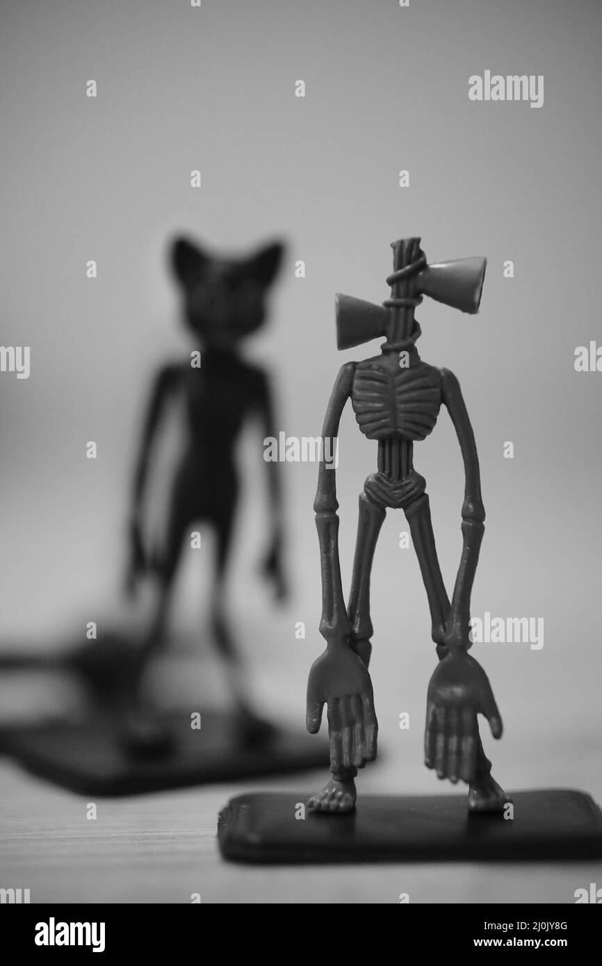 Scary Siren Head monster toy figurine with speakers Stock Photo - Alamy
