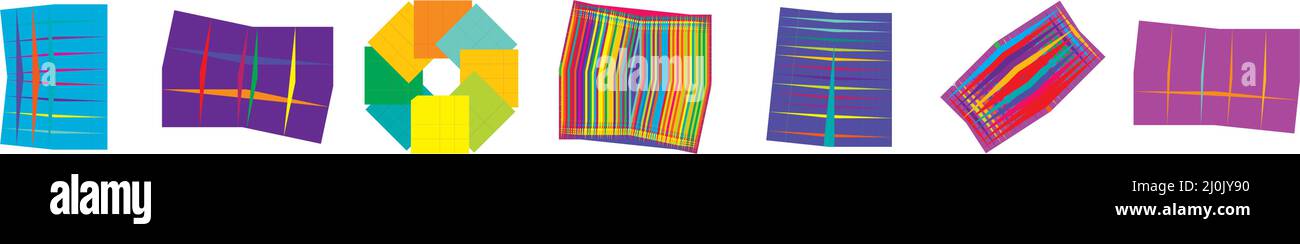 Abstract colorful, vivid, vibrant angular, geometric design element ...