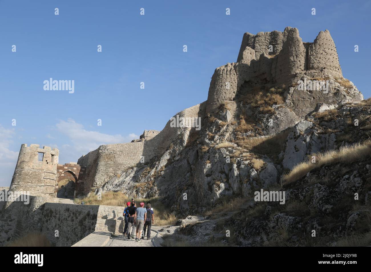 View of Van Castle in Eastern Anatolia, Turkey. City of Van has a long ...