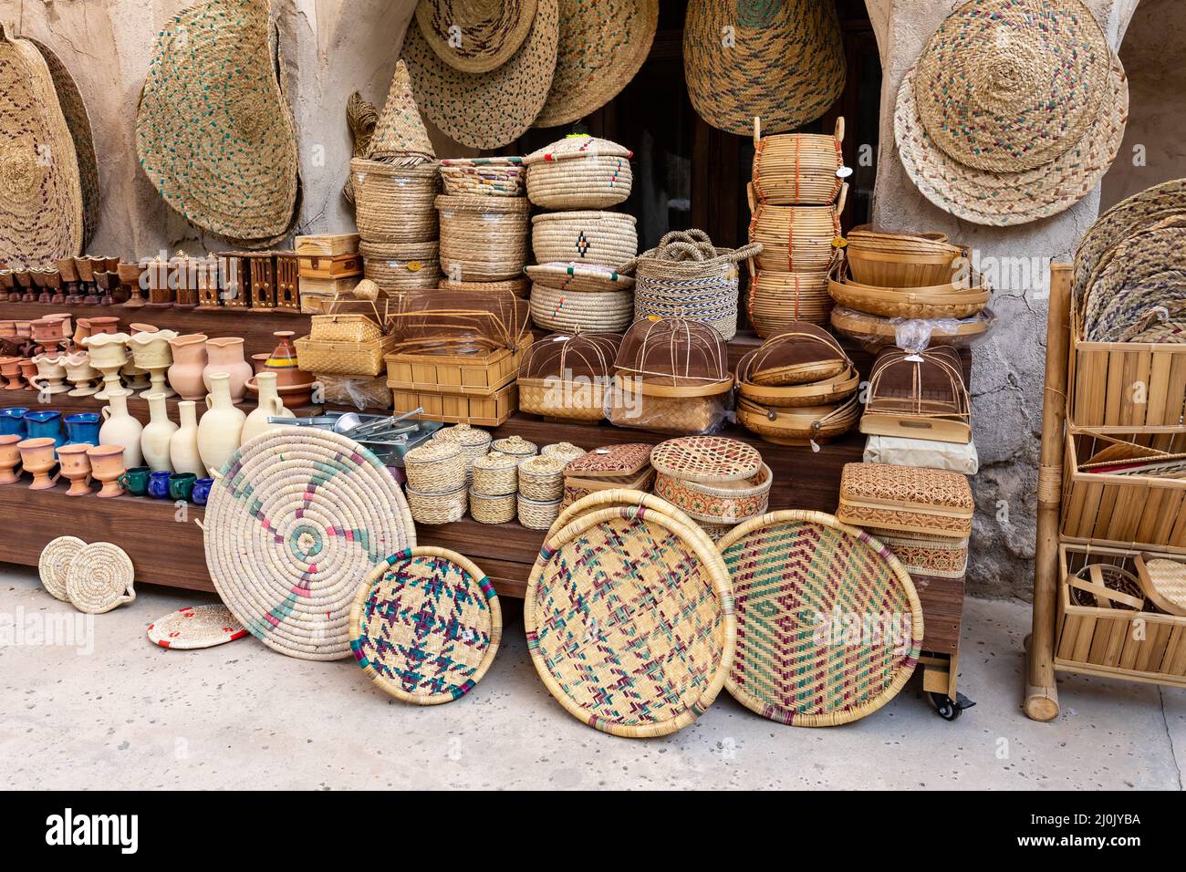 Souvenir shop at Dubai Grand Souk. The traditional Arab style bazaar at ...