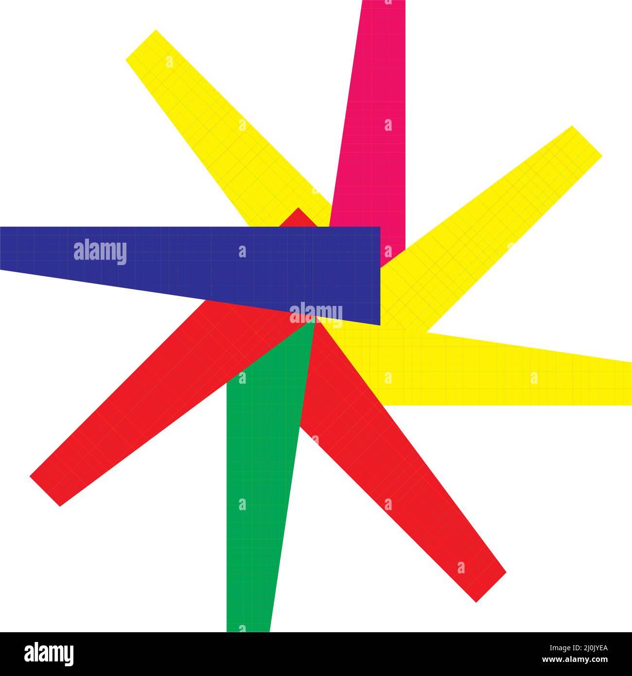 Abstract colorful, vivid, vibrant angular, geometric design element ...