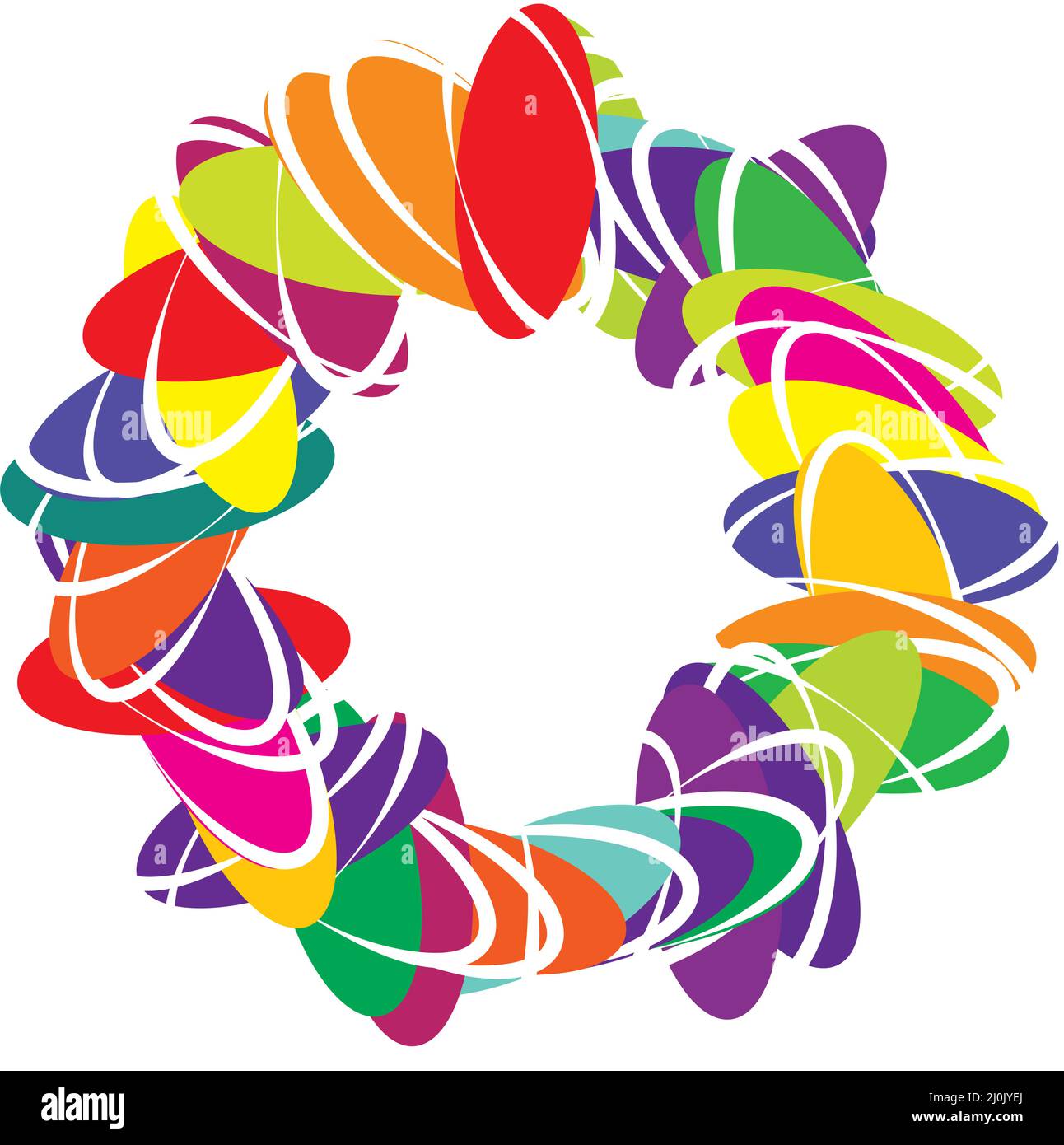 Abstract random geometric circular, radial element, shape - stock ...