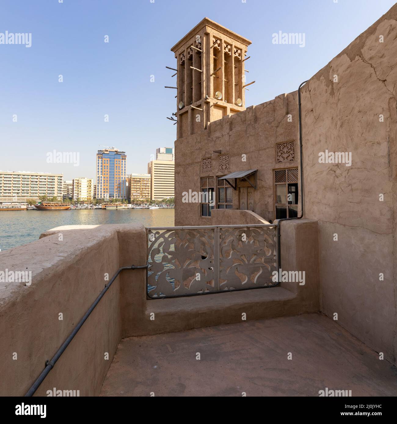 Al Seef Traditional Historical District Arabic Architecture. Dubai ...