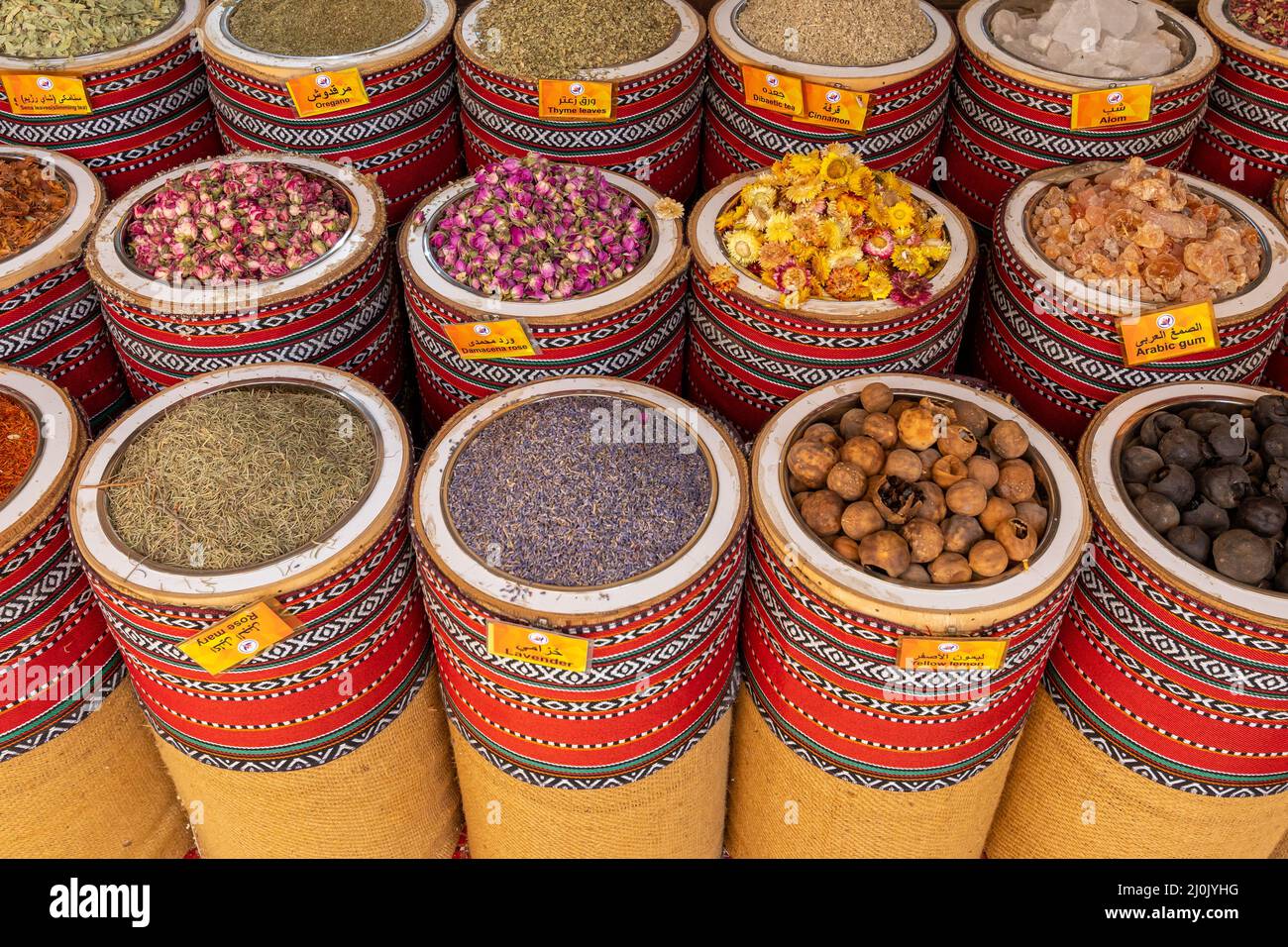 Dubai Spice Souk. Traditional bazaar in Dubai, United Arab Emirates ...