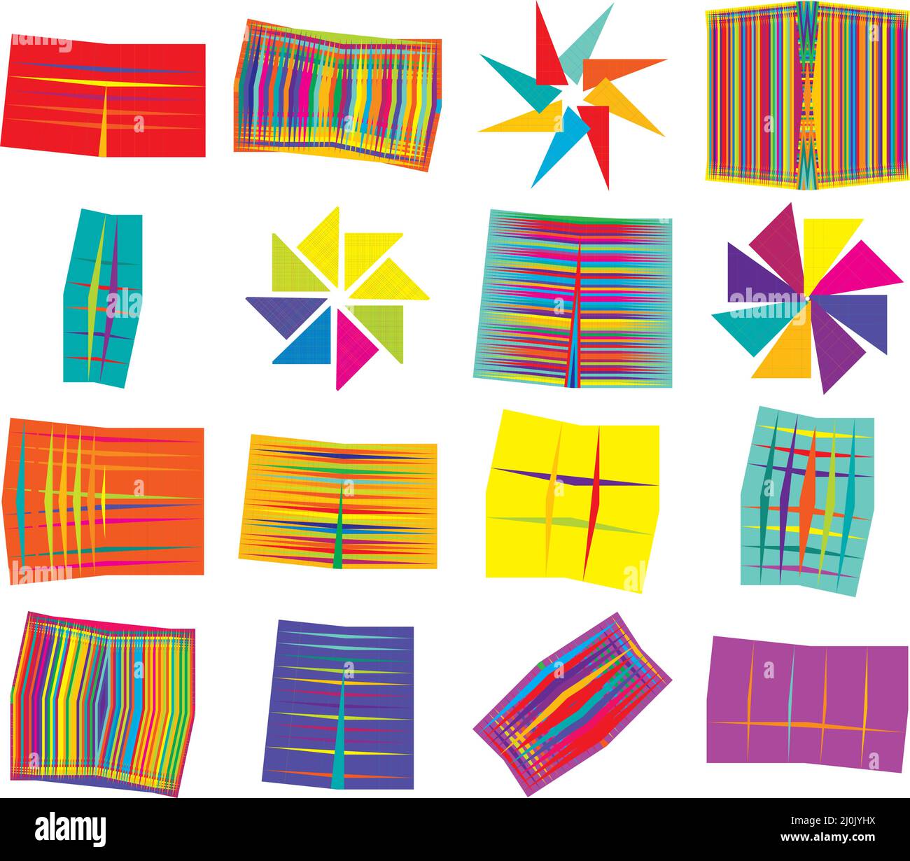 Abstract colorful, vivid, vibrant angular, geometric design element ...