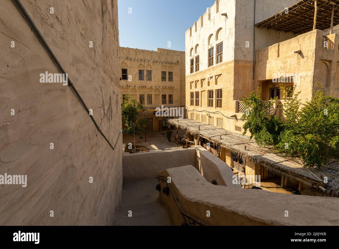 Al Seef Traditional Historical District Arabic Architecture. Dubai ...