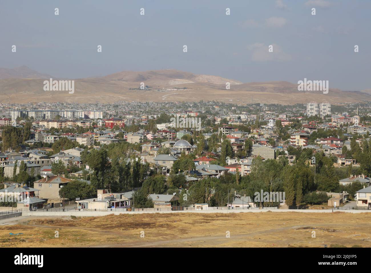 City of Van view from Van Castle in Eastern Anatolia, Turkey. City of ...