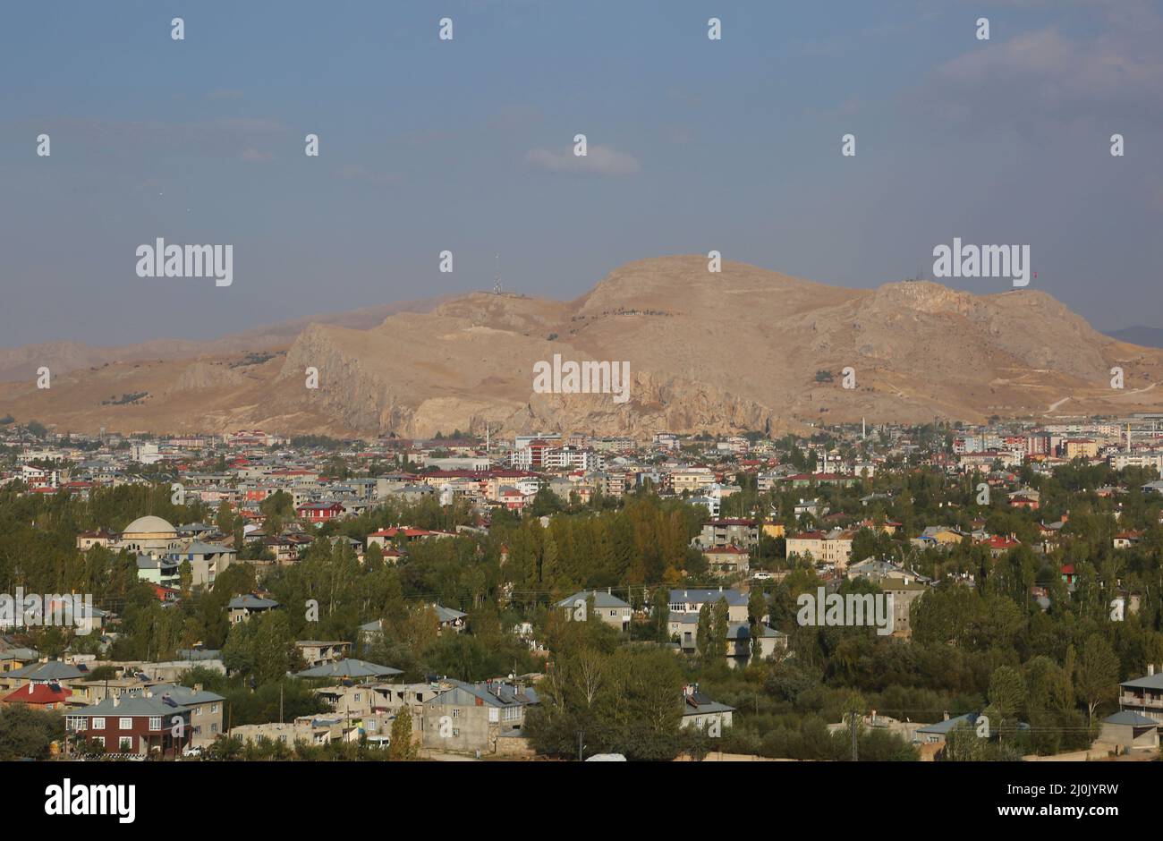 City of Van view from Van Castle in Eastern Anatolia, Turkey. City of ...