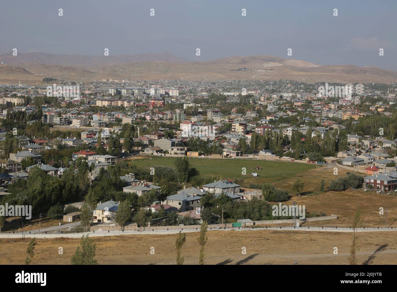 City of Van view from Van Castle in Eastern Anatolia, Turkey. City of ...