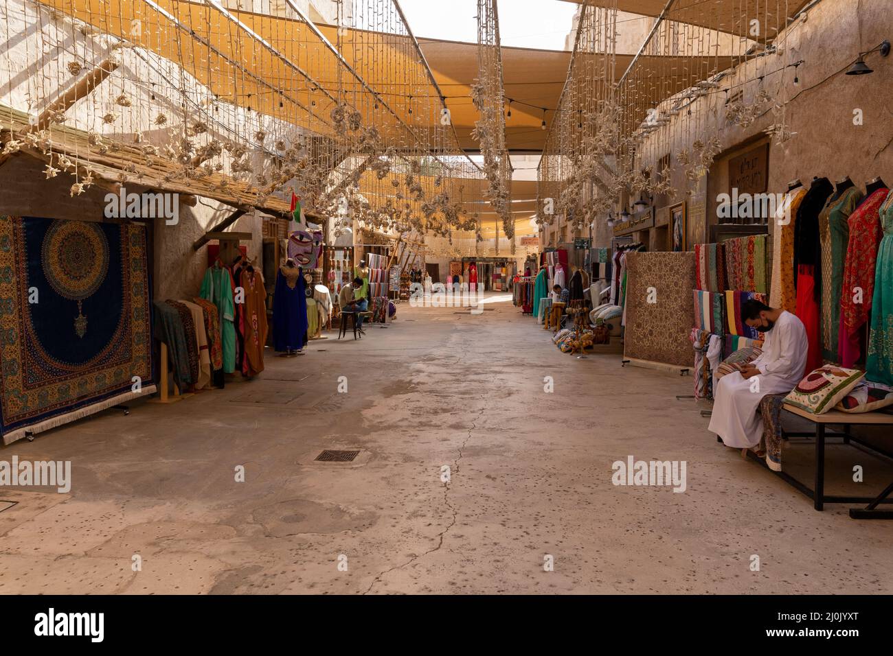 Al Seef Traditional Historical District Arabic Architecture. Dubai ...