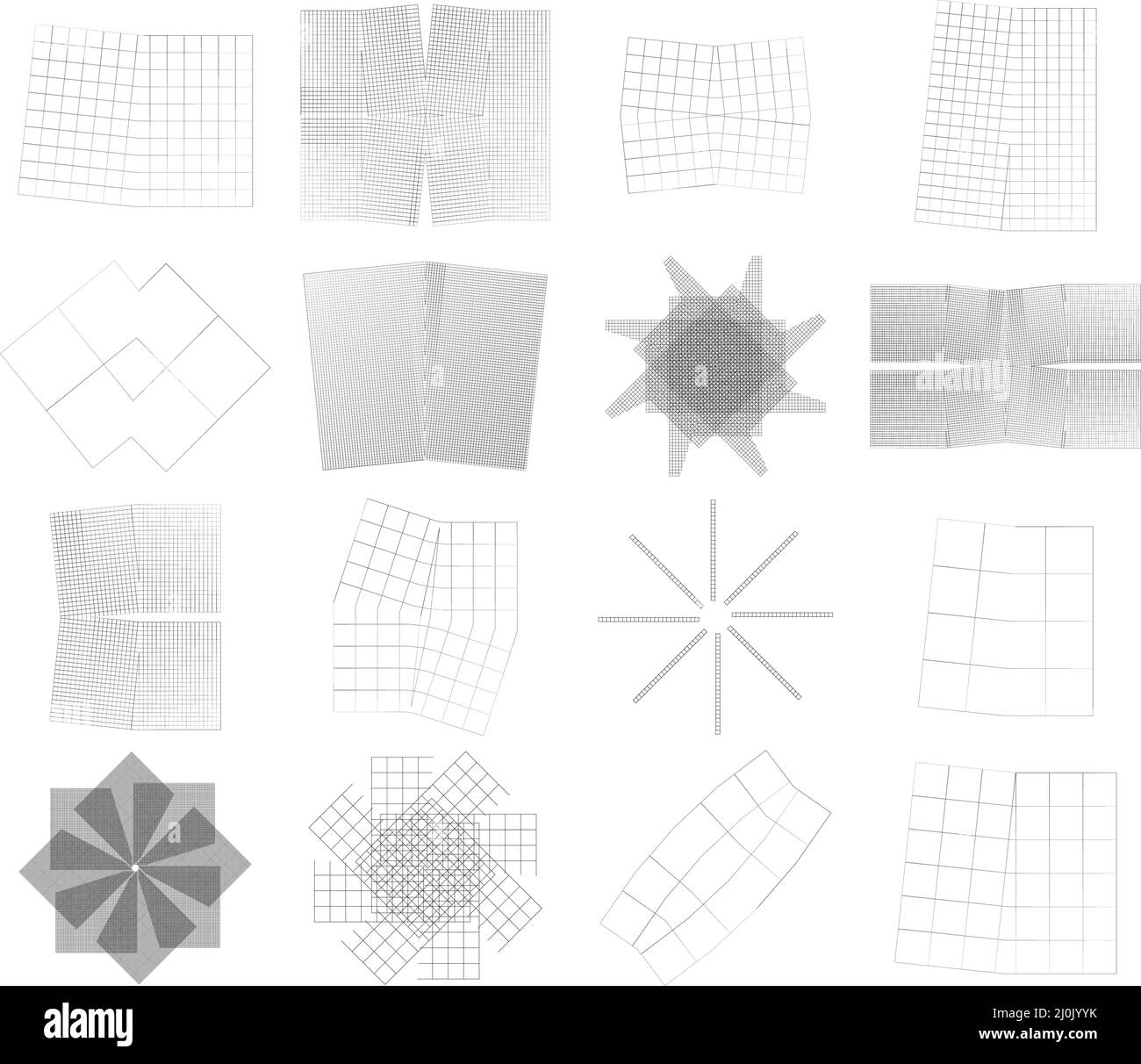 Asymmetric grid mesh pattern irregular Stock Vector Images - Alamy
