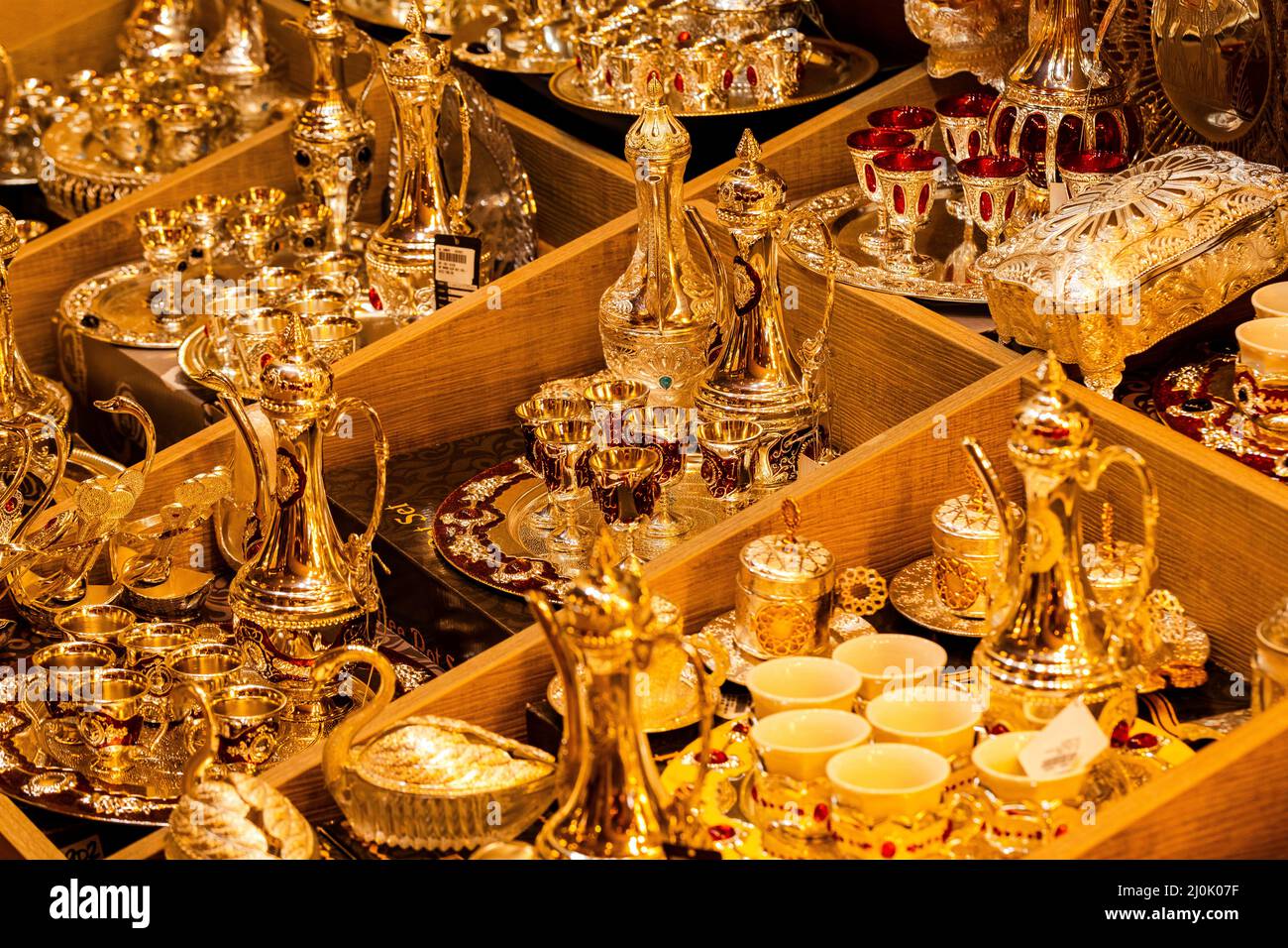 Souvenir shop at Dubai Grand Souk. The traditional Arab style bazaar at ...