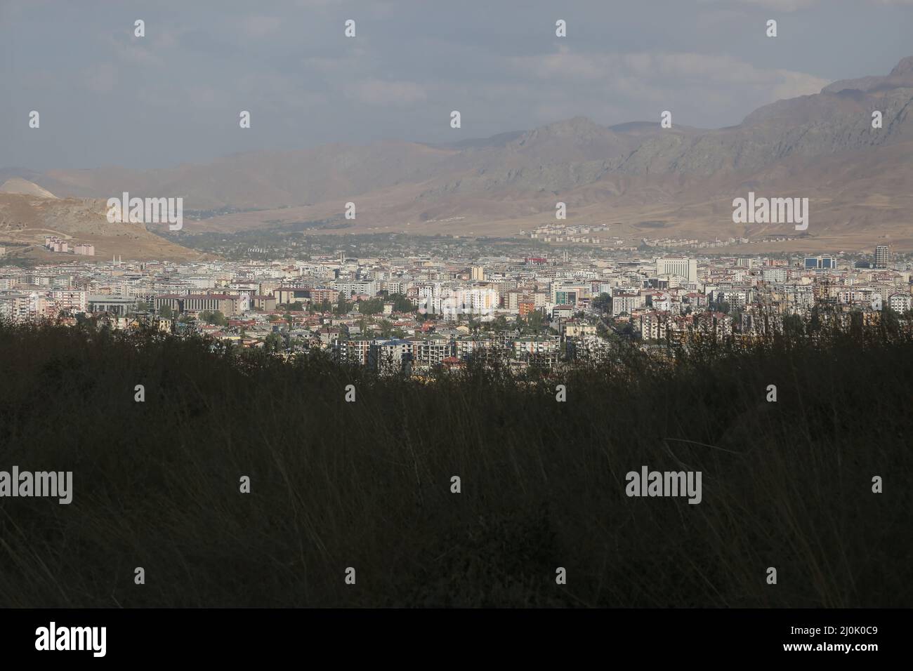 City of Van view from Van Castle in Eastern Anatolia, Turkey. City of ...
