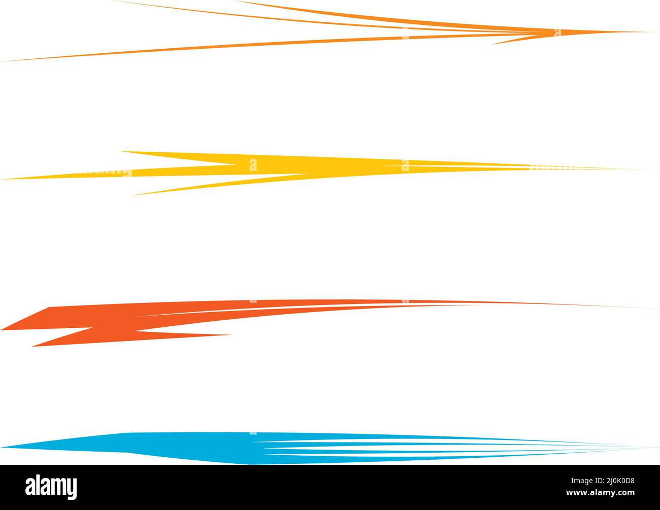 Wiggle, wobble squiggly lines, stripes divider set - stock vector ...