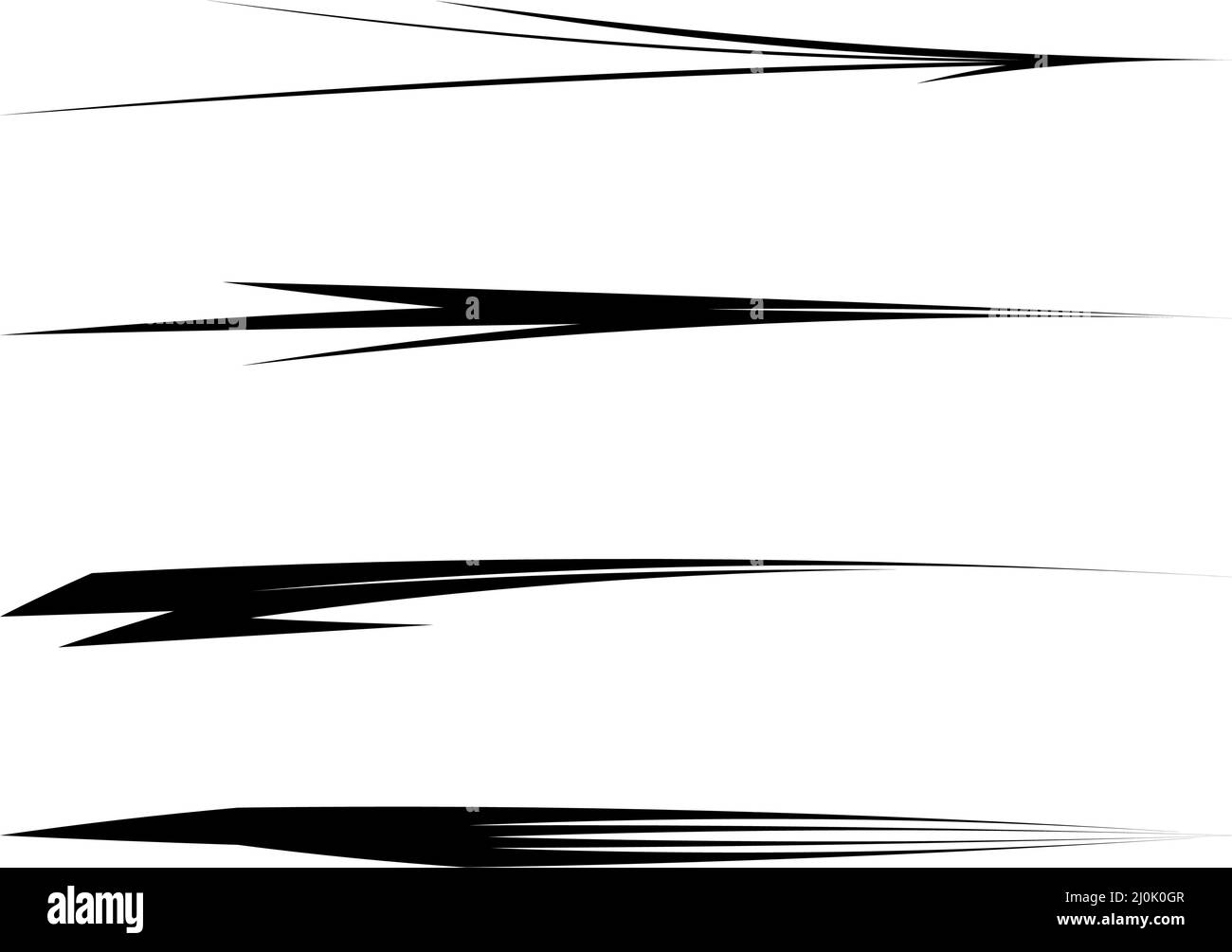 Wiggle, wobble squiggly lines, stripes divider set - stock vector ...