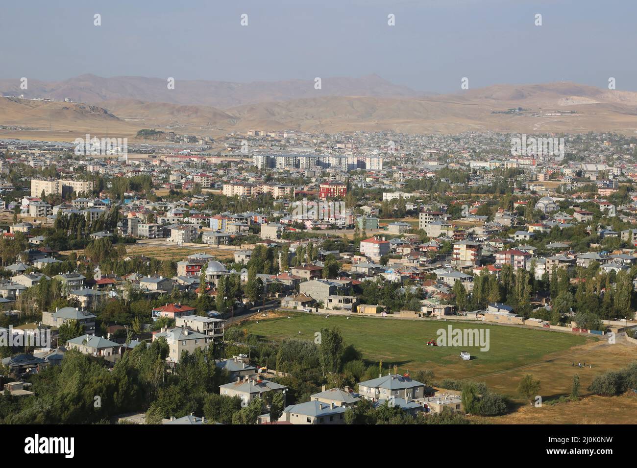 City of Van view from Van Castle in Eastern Anatolia, Turkey. City of ...