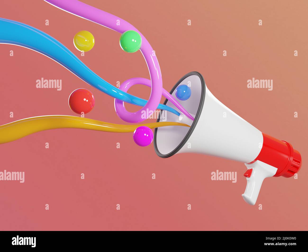 Megaphone sound waves hi-res stock photography and images - Alamy