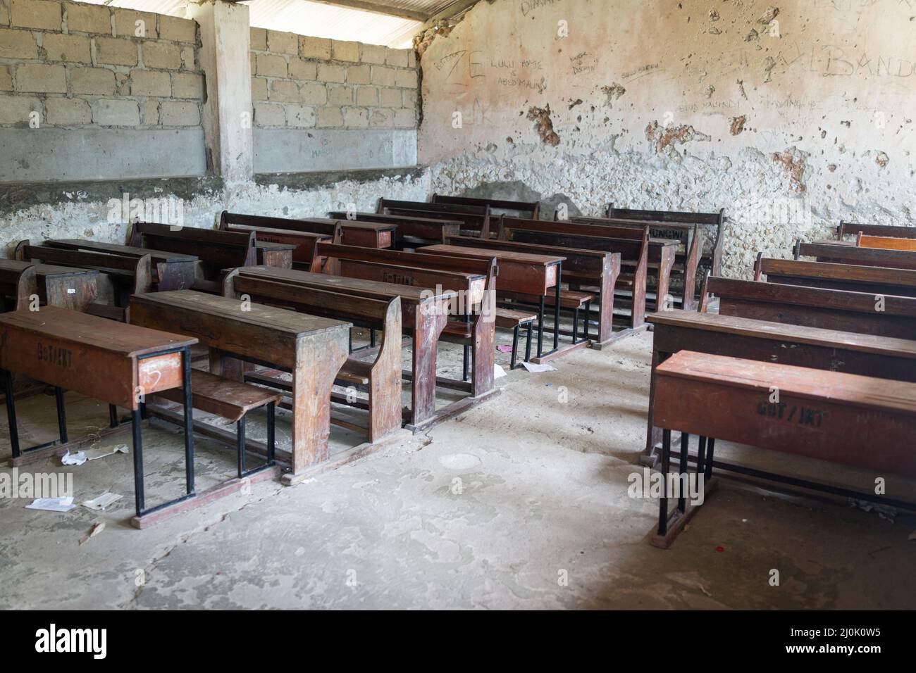 Poor school classroom with no children Stock Photo - Alamy