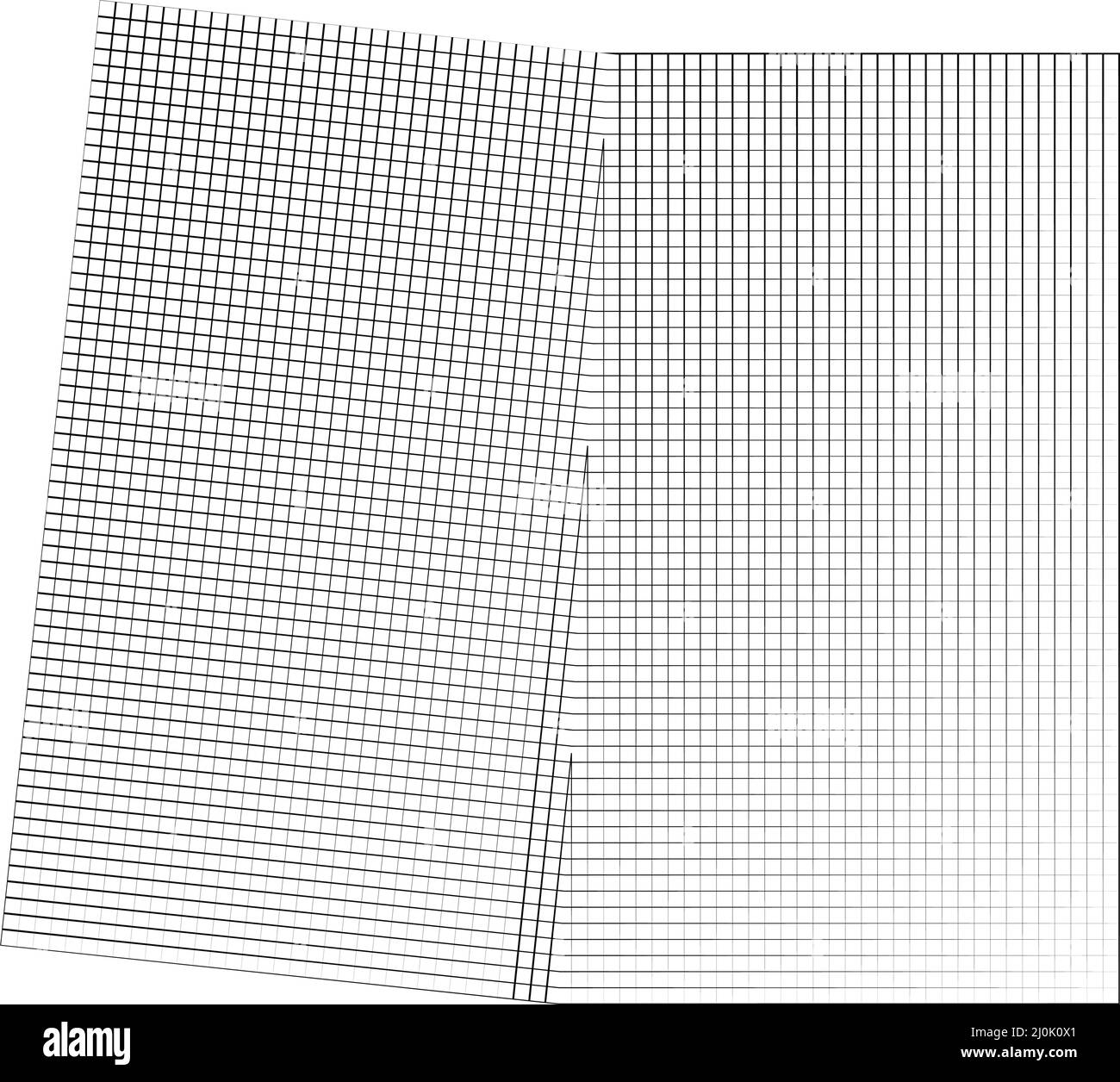 Mirrored, tweaked irregular grid, mesh, grating and lattice geometric ...
