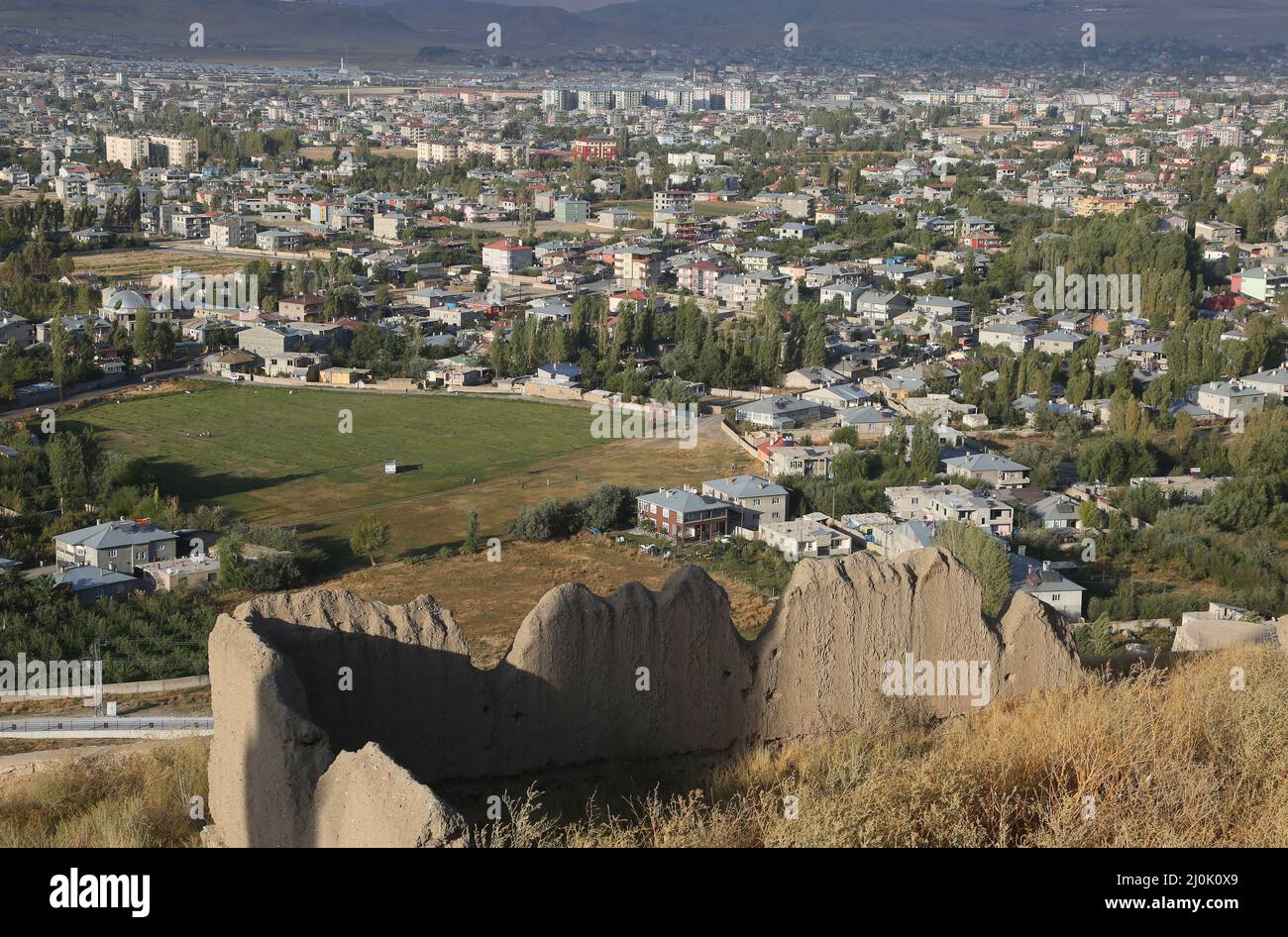 City of Van view from Van Castle in Eastern Anatolia, Turkey. City of ...