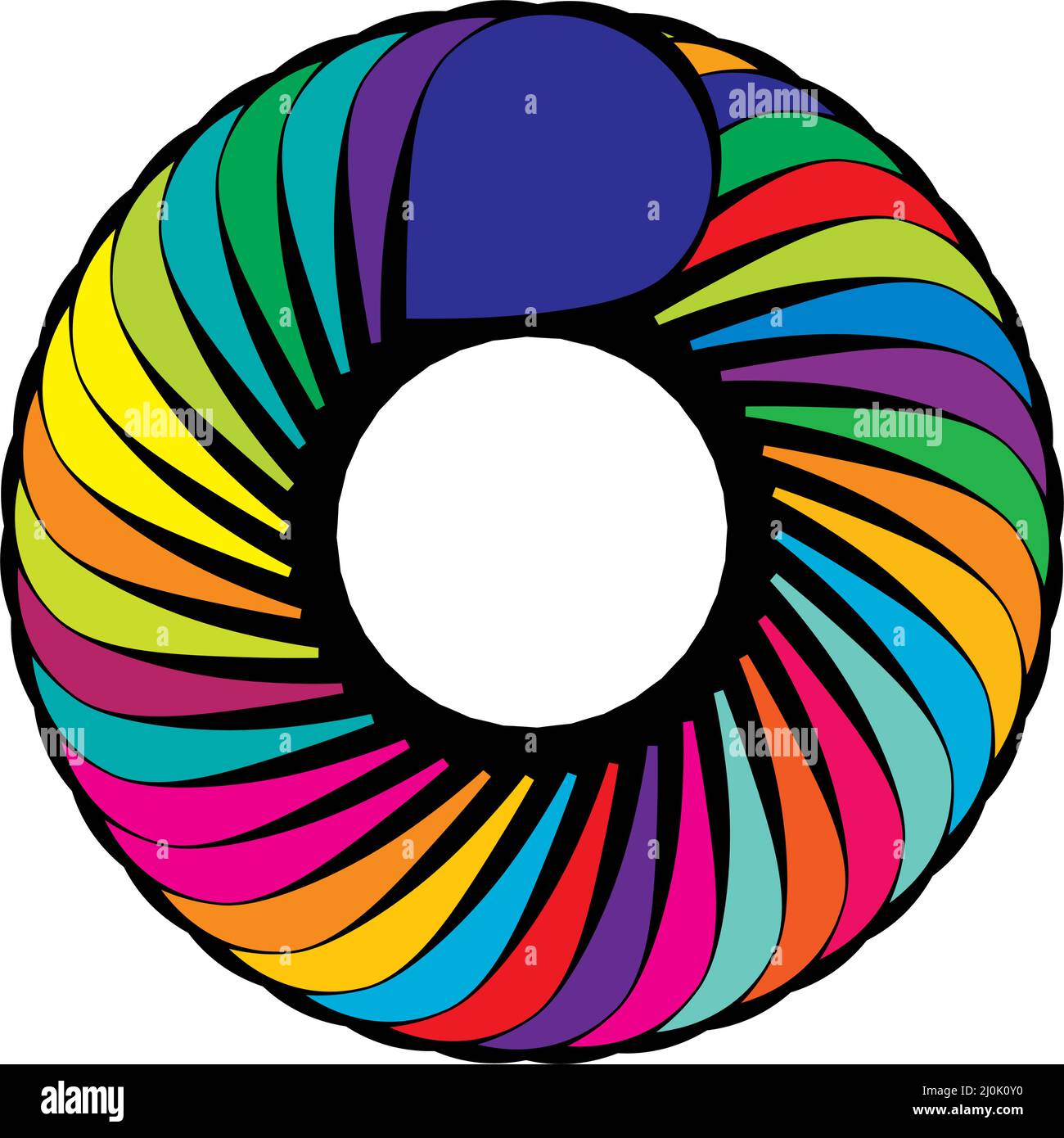 Colorful circular, radial mandala, motif icon. Abstract geometric ...