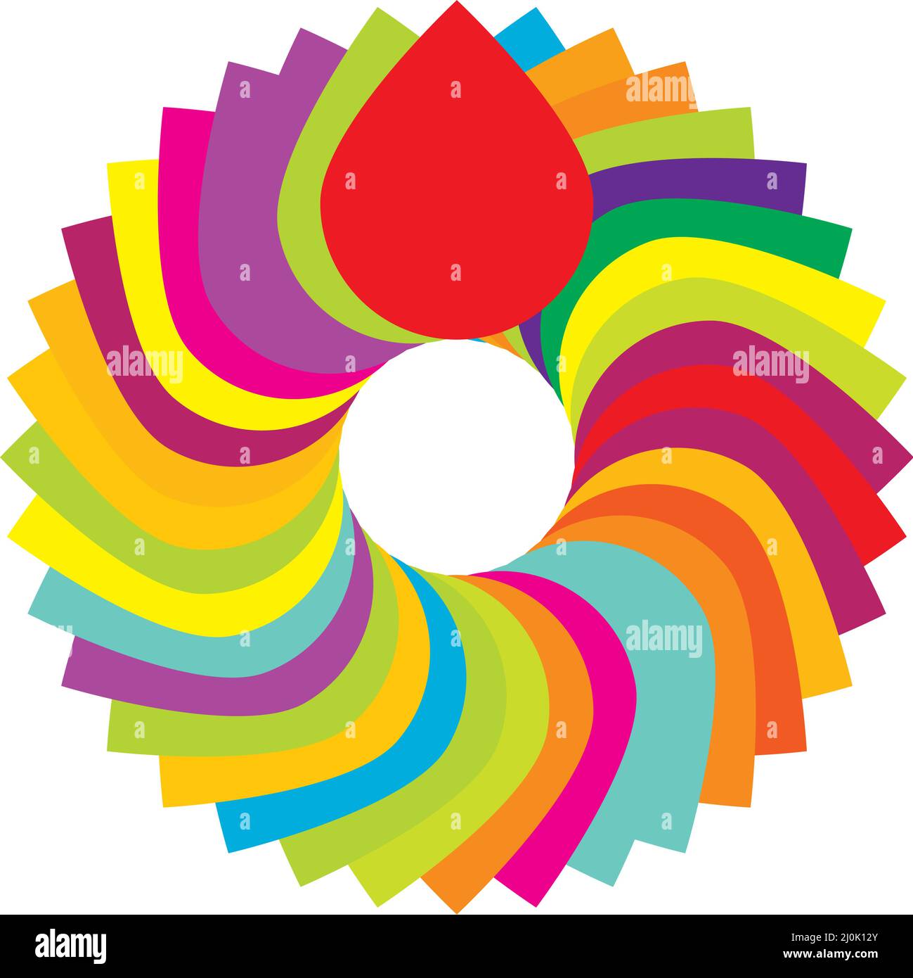 Colorful circular, radial mandala, motif icon. Abstract geometric ...