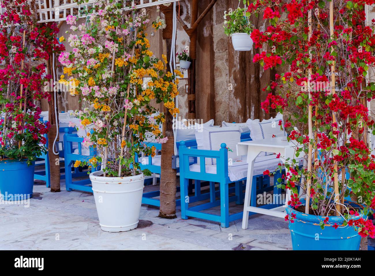 Traditional Arab Style Restaurant. Dubai Deira Old Town. United Arab ...