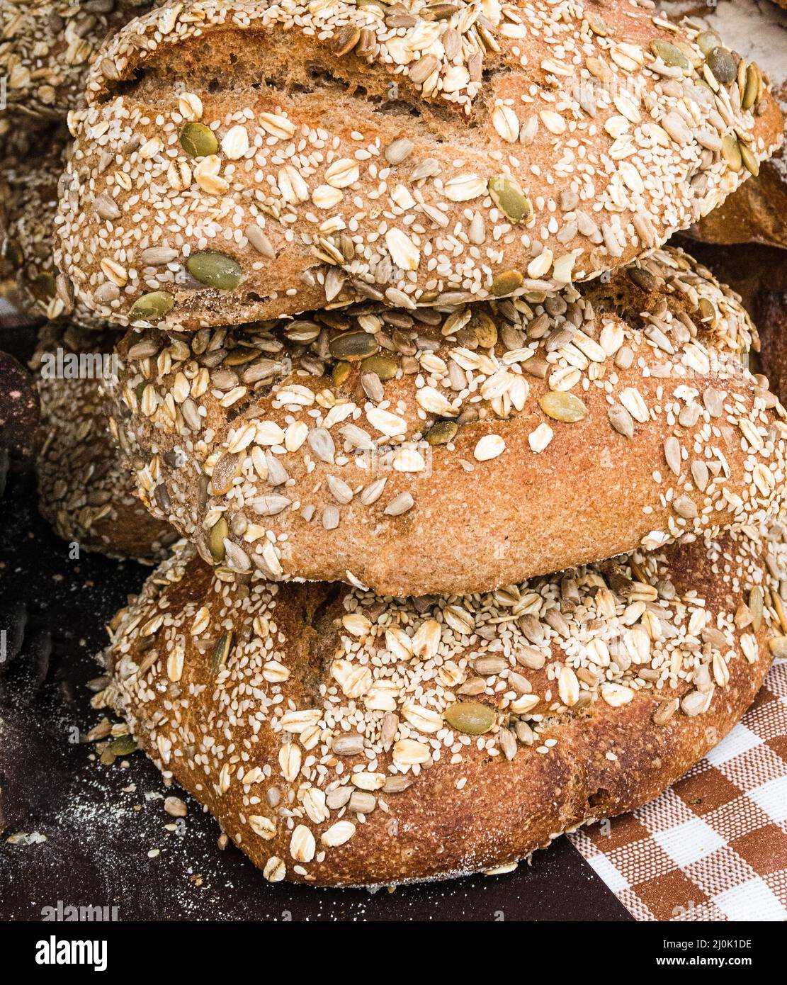 View of Artisan breads selling in Blenheim food festival Stock Photo ...