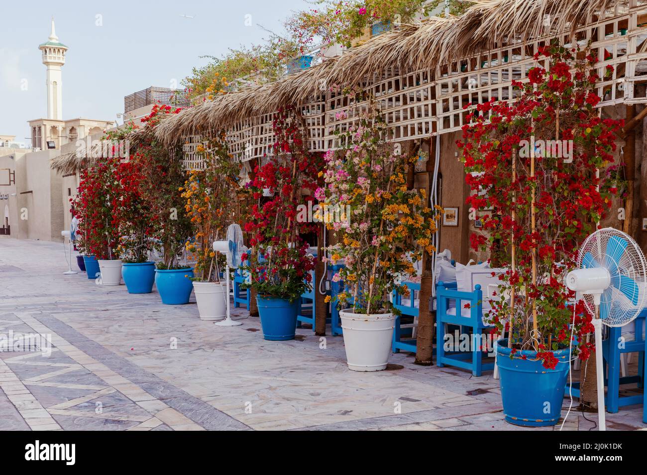 Traditional Arab Style Restaurant. Dubai Deira Old Town. United Arab ...