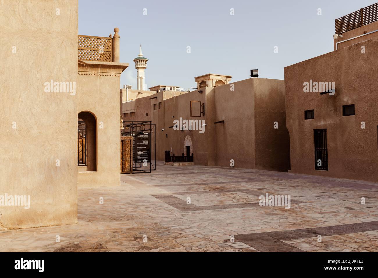 Al Seef Traditional Historical District Arabic Architecture. Dubai ...