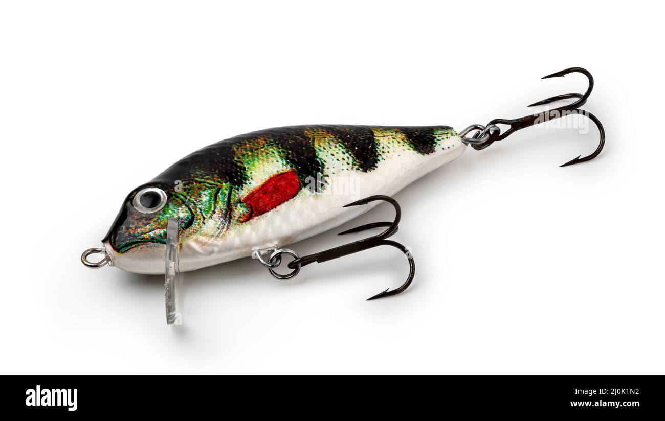 Fishing lure white background Cut Out Stock Images & Pictures - Alamy