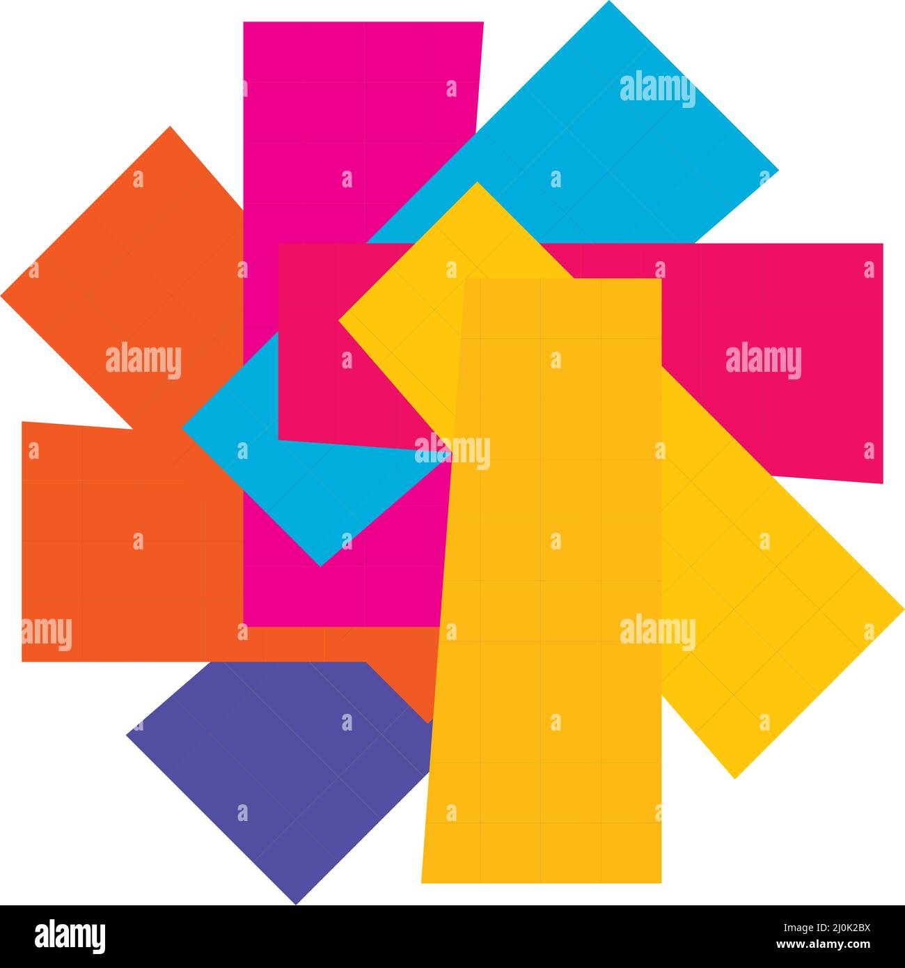 Abstract colorful, vivid, vibrant angular, geometric design element ...