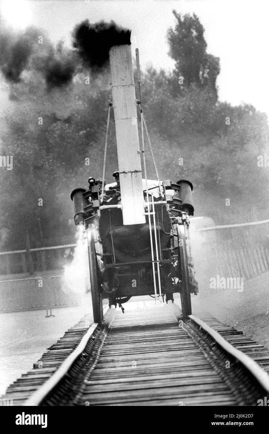 The replica of George Stephenson's Rocket in action on 5th Spetember ...