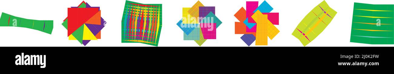 Abstract colorful, vivid, vibrant angular, geometric design element ...