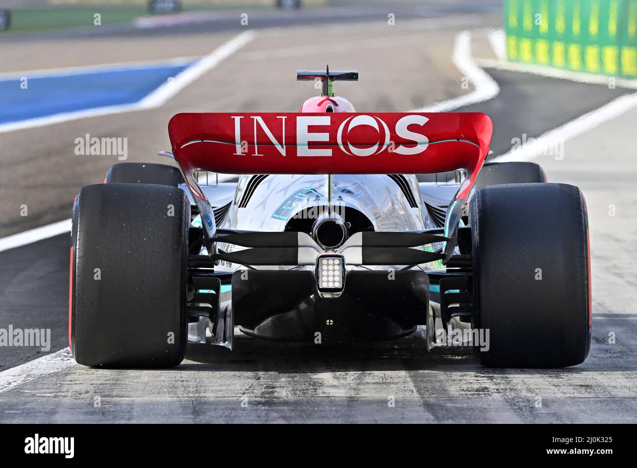 63 RUSSELL George (gbr), Mercedes AMG F1 Team W13, action mechanical ...