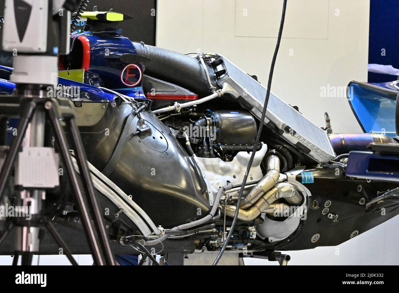 Williams Racing FW44, mechanical detail engine, moteur, during the ...