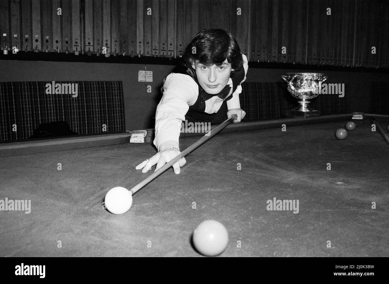 Snooker player Jimmy White pictured at the table at Kingston Snooker ...