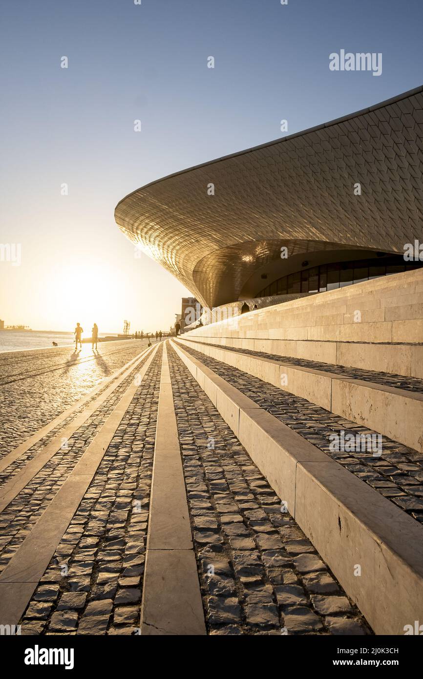 Vertical shot of the beautiful modern architecture- the museum at the ...
