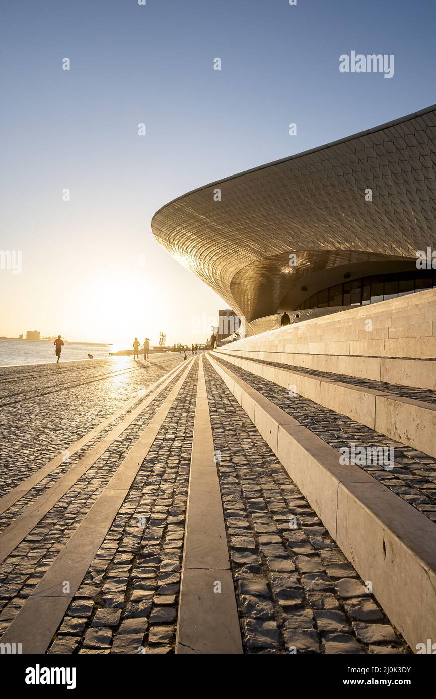 Vertical shot of the beautiful modern architecture- the museum at the ...
