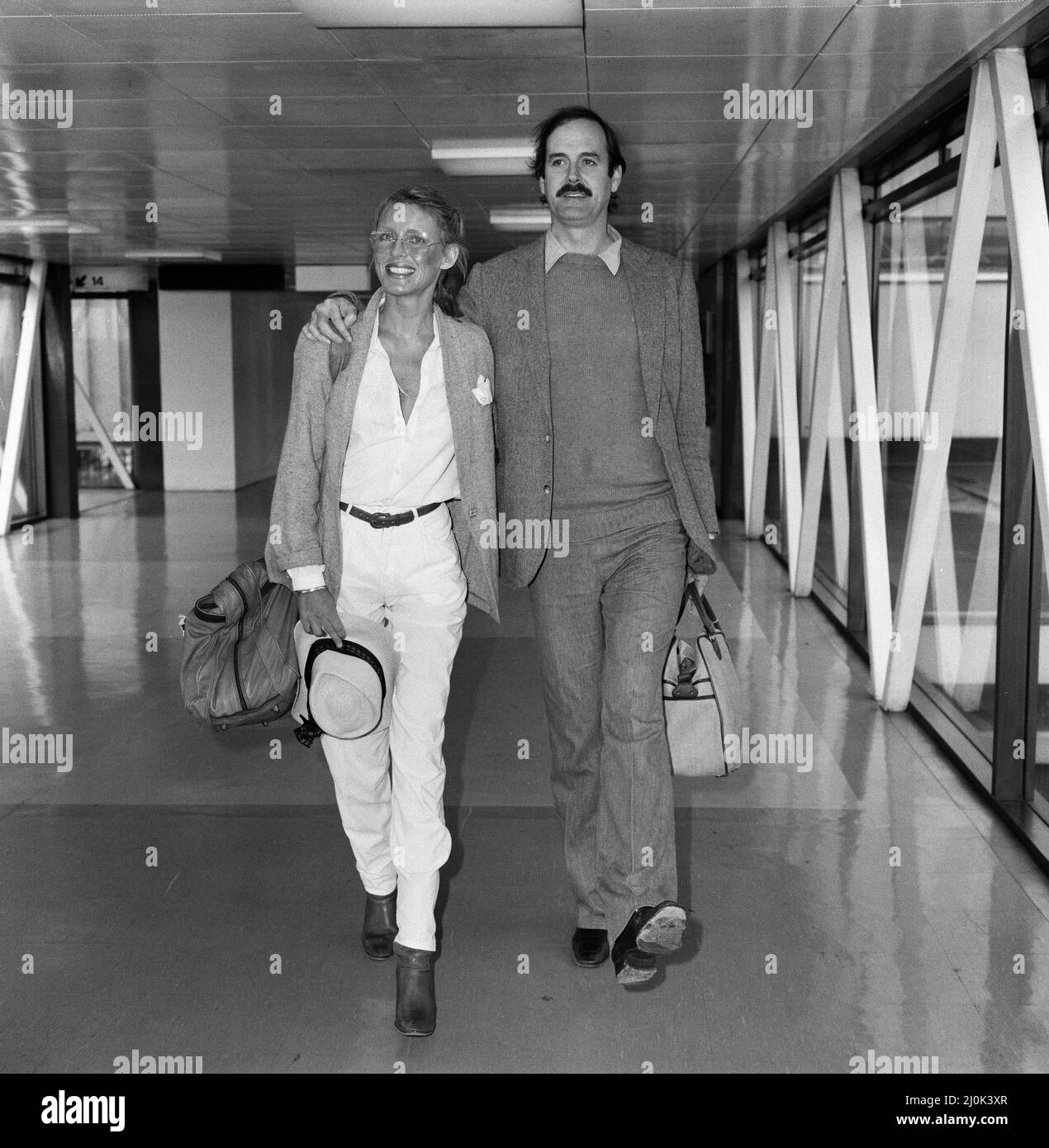 John Cleese and his wife Barbara Trentham at LAP. 17th May 1981 Stock ...