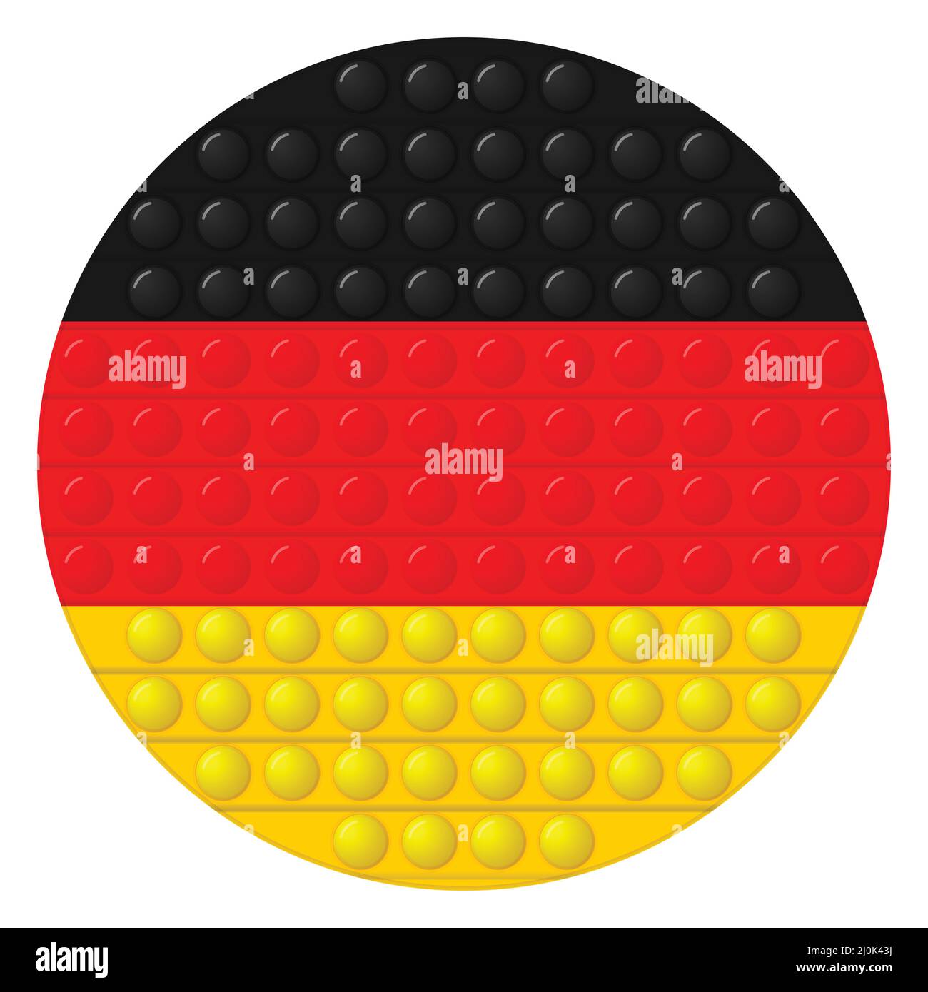 Glass light ball with flag of Germany. Round sphere, template icon ...