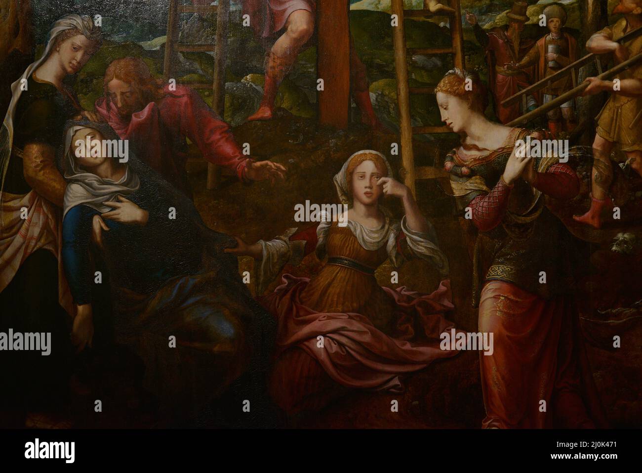 Pieter Coecke van Aelst (1502-1550). Flemish painter. Triptych of the Descent from the Cross ...