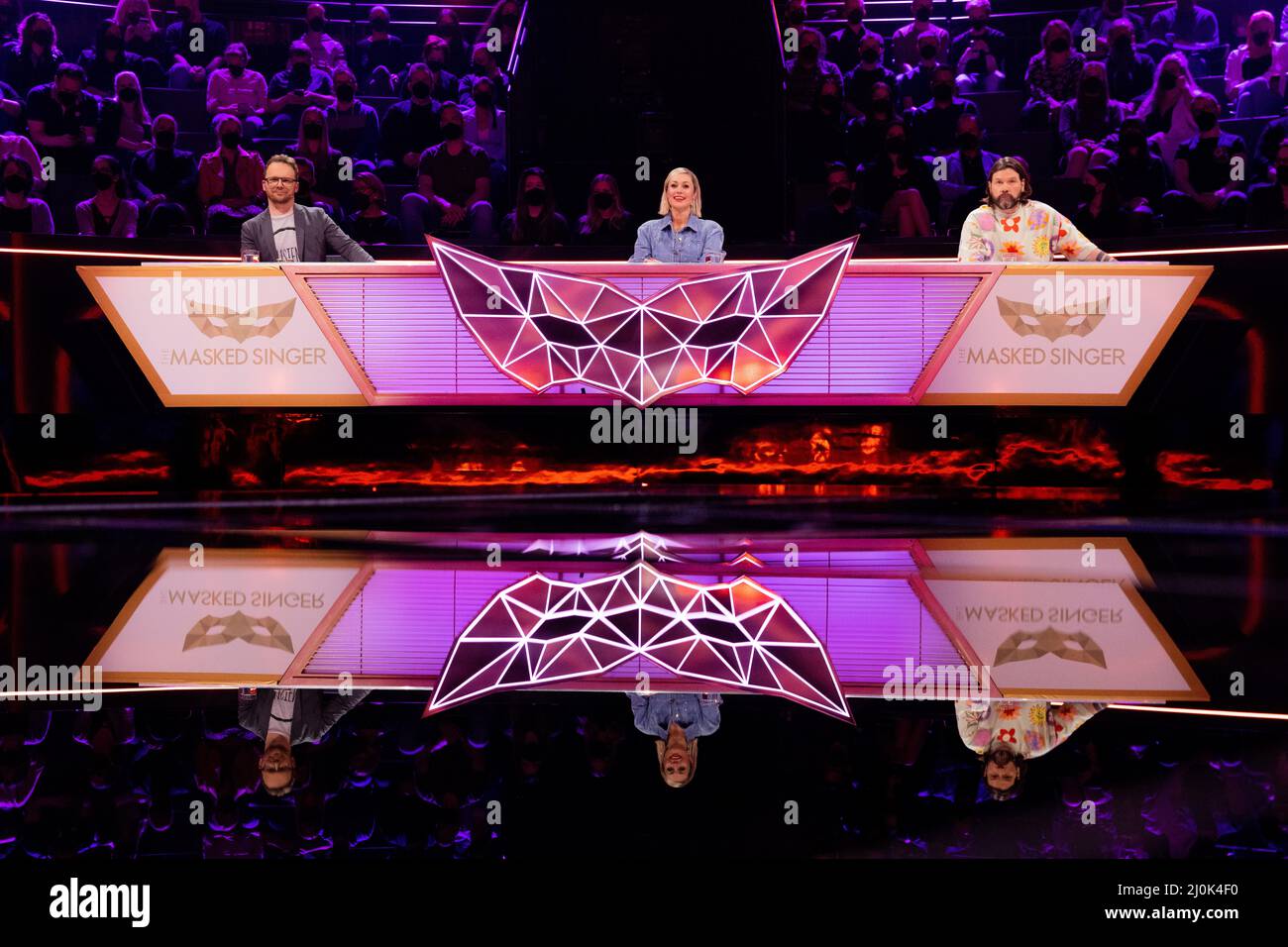 Cologne, Germany. 19th Mar, 2022. Ruth Moschner (m), Rea Garvey (r) and ...