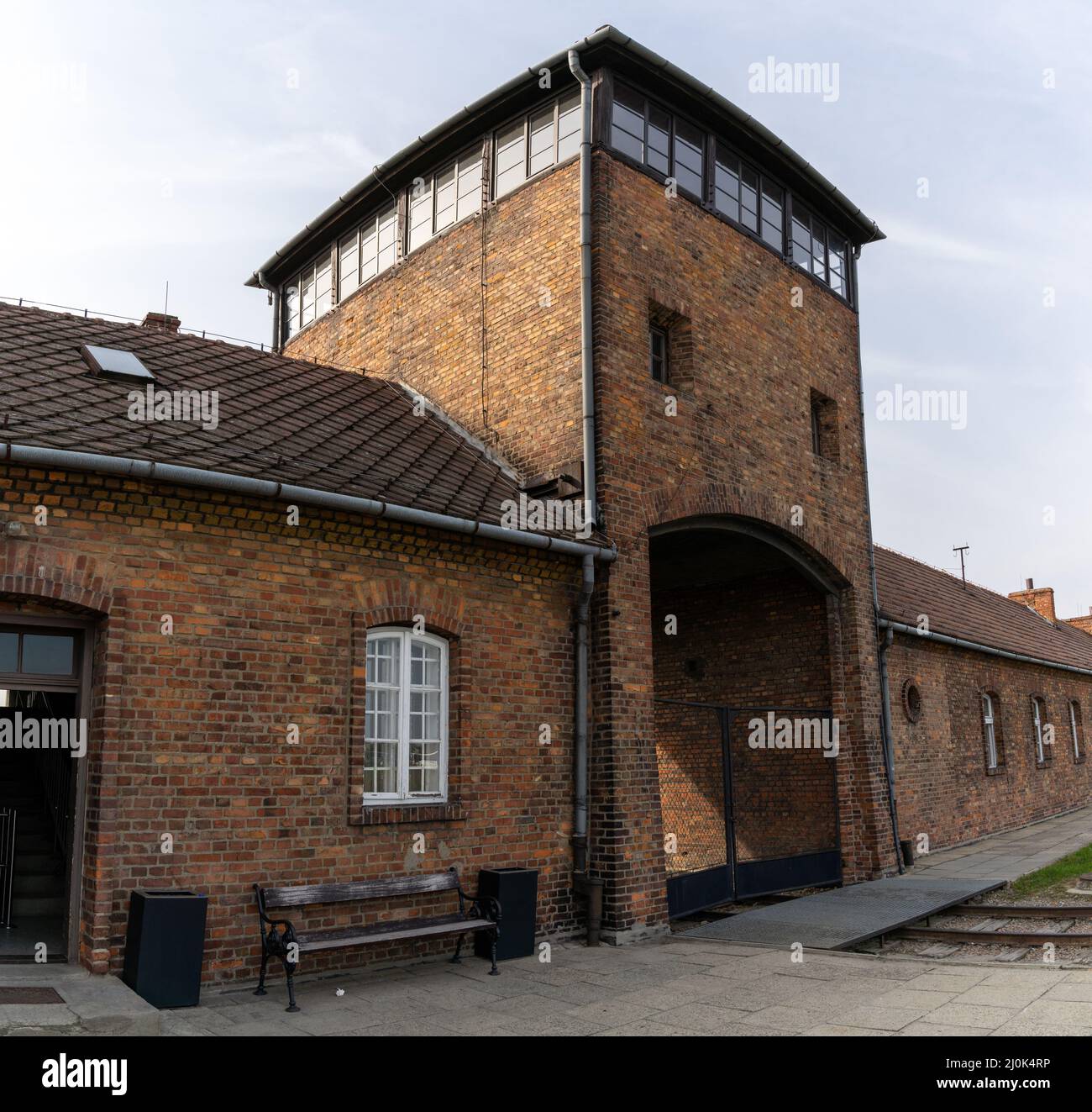 Auschwitz ii birkenau gatehouse hi-res stock photography and images - Alamy