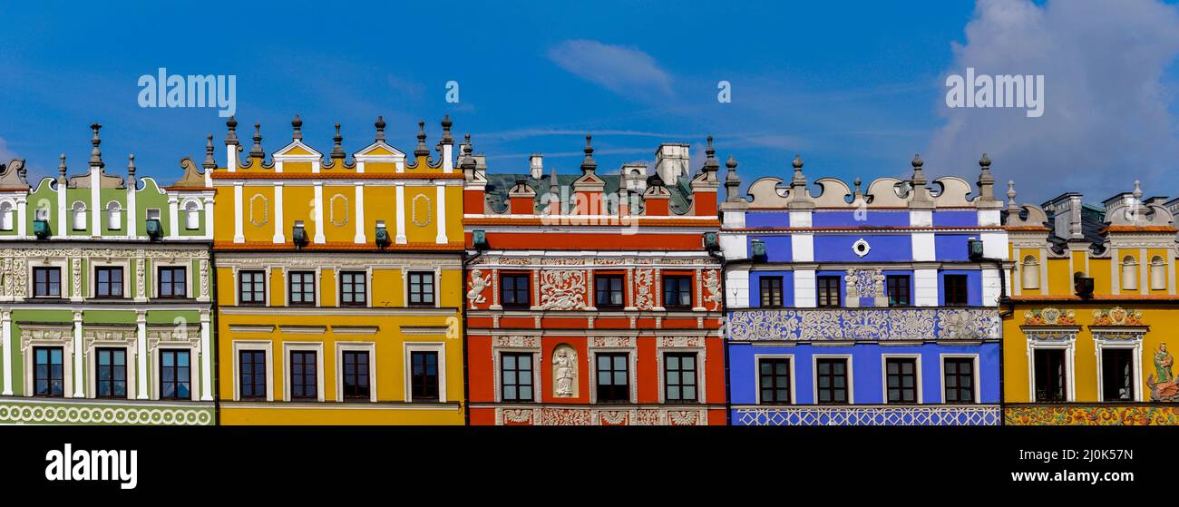 Colorful Renaissance buildings on the Great Market Square in the old ...