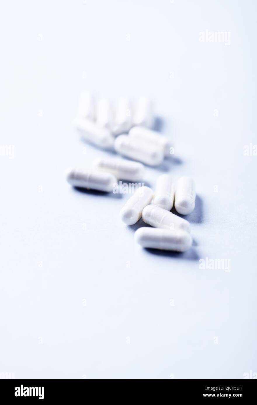 Melatonin Capsules. Concept for a healthy dietary supplementation ...