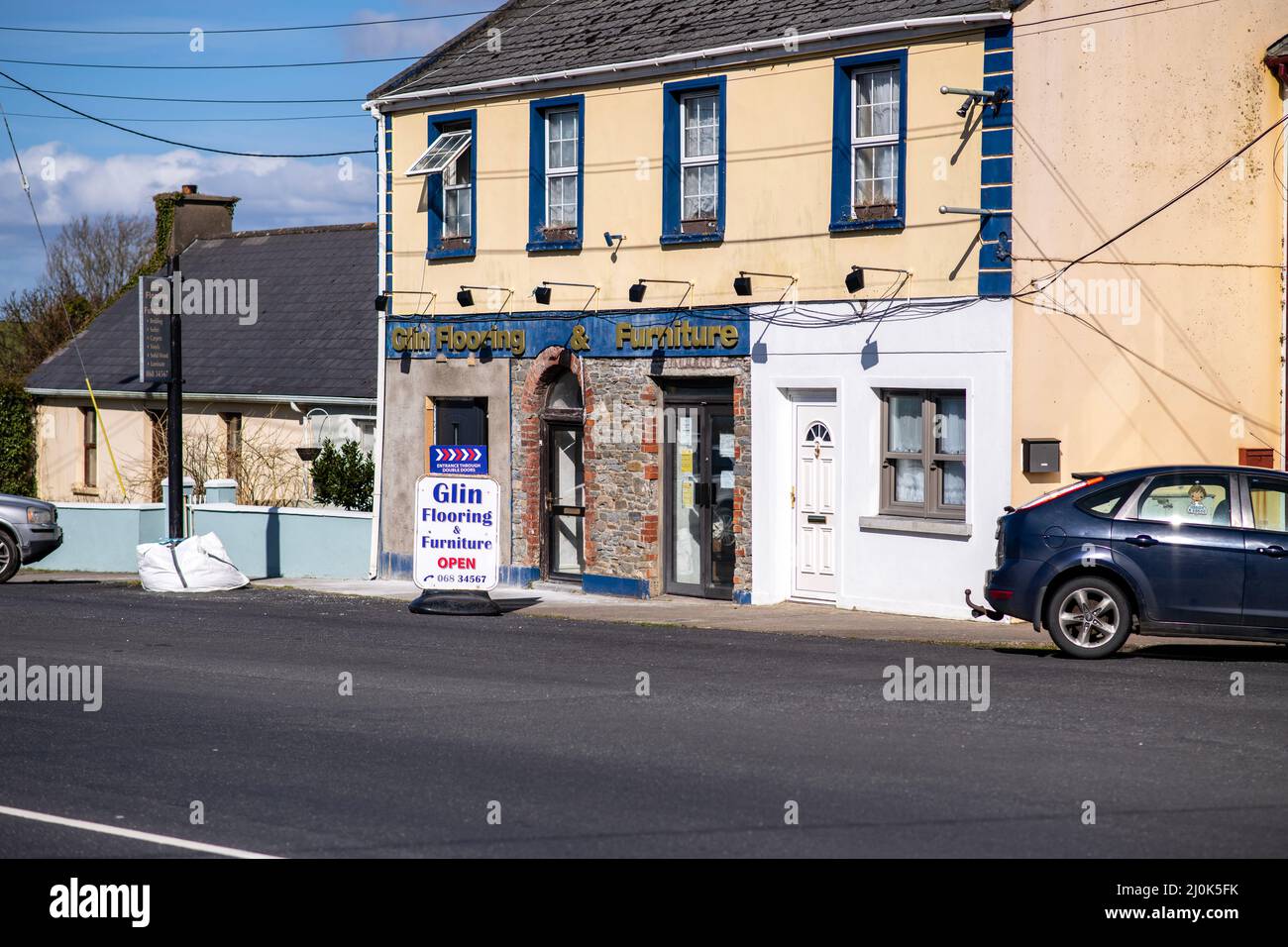 View of Glin village in county Limerick- ,Glin,Ireland,March,18,2022 ...