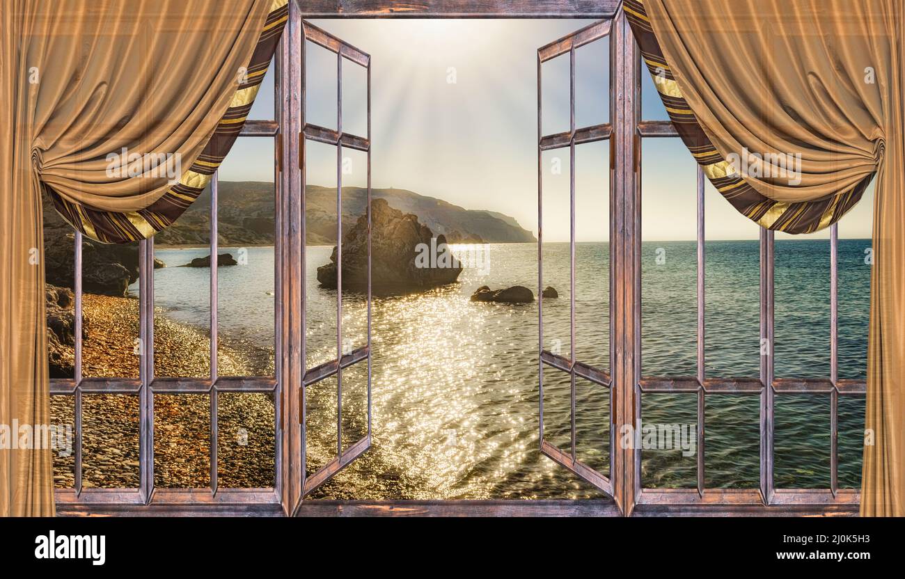 Window overlooking beautiful scenery hi-res stock photography and ...