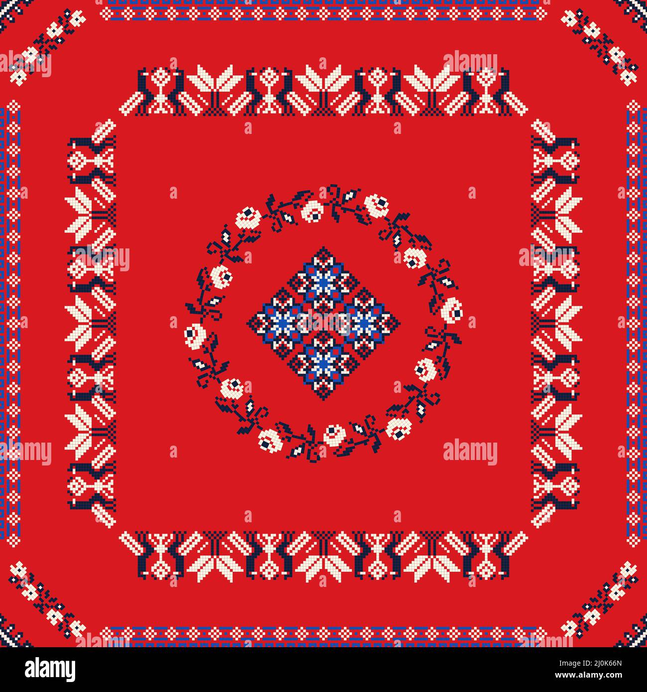 Ukrainian embroidery vector seamless pattern Stock Vector Image & Art ...